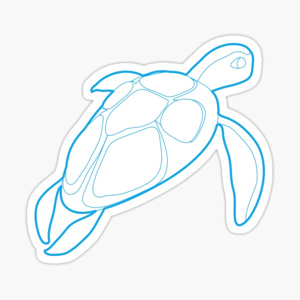 "Blue Swimming Turtle" Sticker for Sale by NaturalBlends | Redbubble