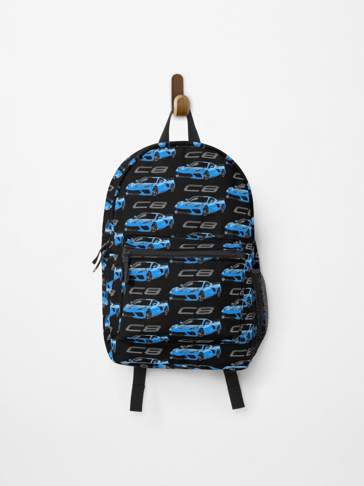 "Blue Chevy Corvette C8 Mid Engine" Backpack for Sale by FromThe8Tees ...