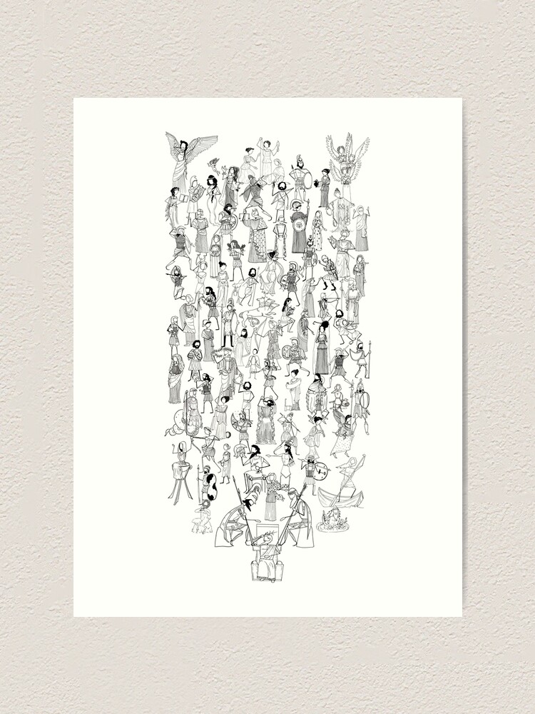 "Greek Myth Comix ALL the characters" Art Print by GreekMythComix ...