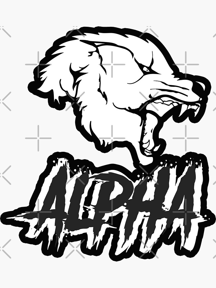 "Alpha wolf" Sticker for Sale by valeta5 | Redbubble