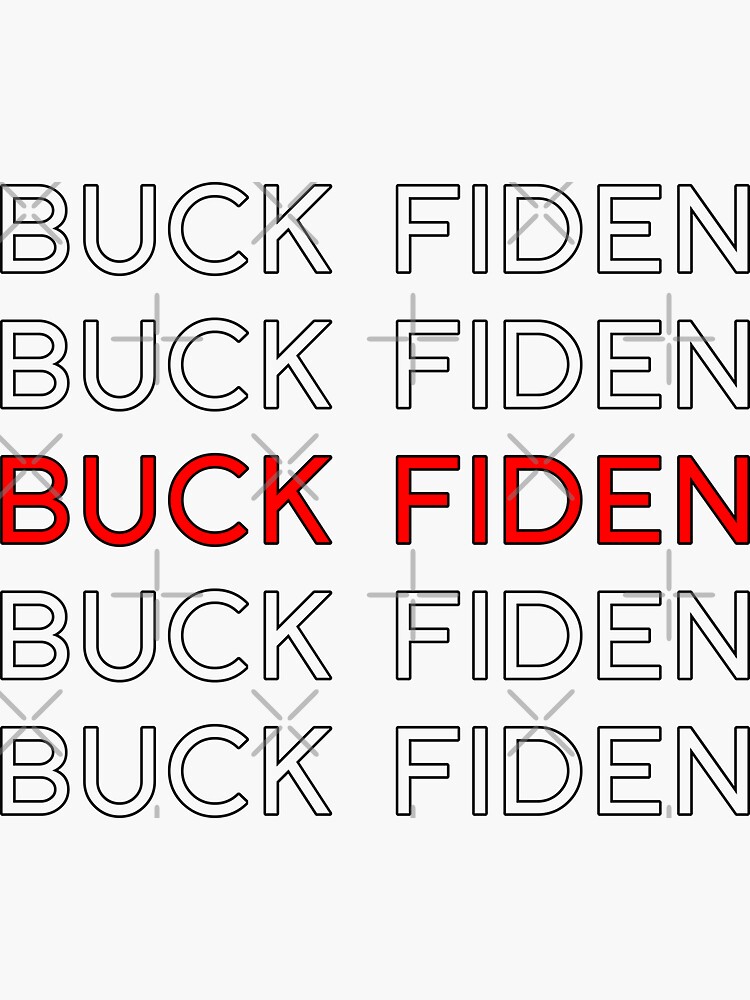 "Buck Fiden" Sticker for Sale by MJLdesigns | Redbubble