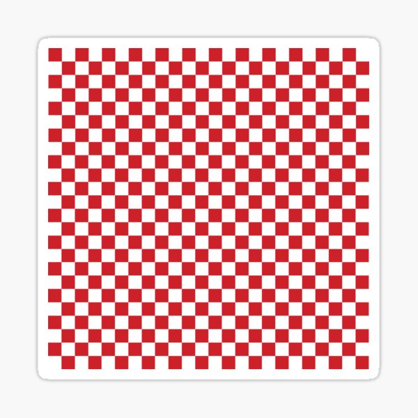 "Flame Scarlet Red and White Check Coloured Pattern - Chequered ...