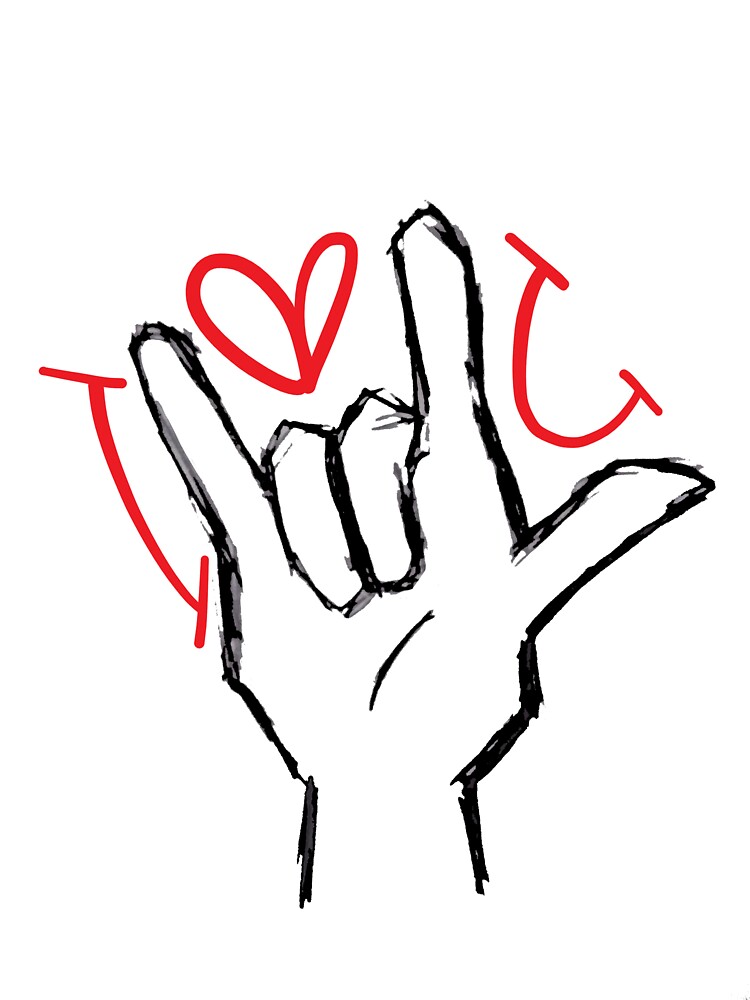 "Hand Sign ILY" Sticker for Sale by artfelt13 | Redbubble