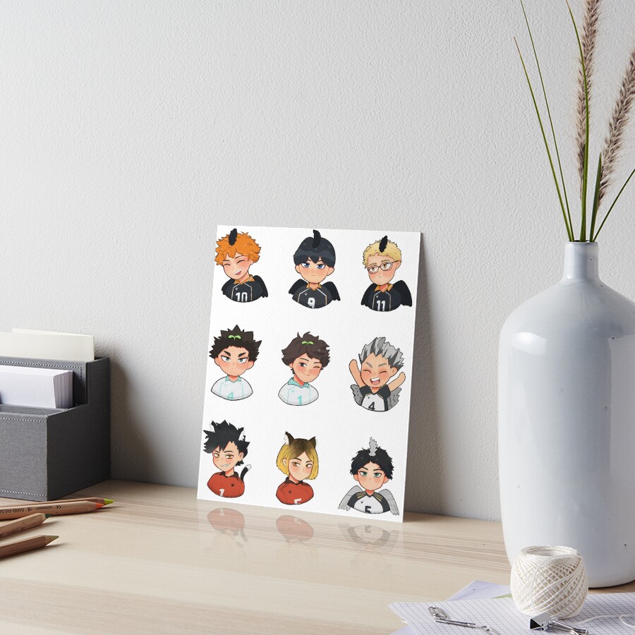 " Haikyuu Sticker Set Chibi V2" Art Board Print for Sale by camcamchong ...