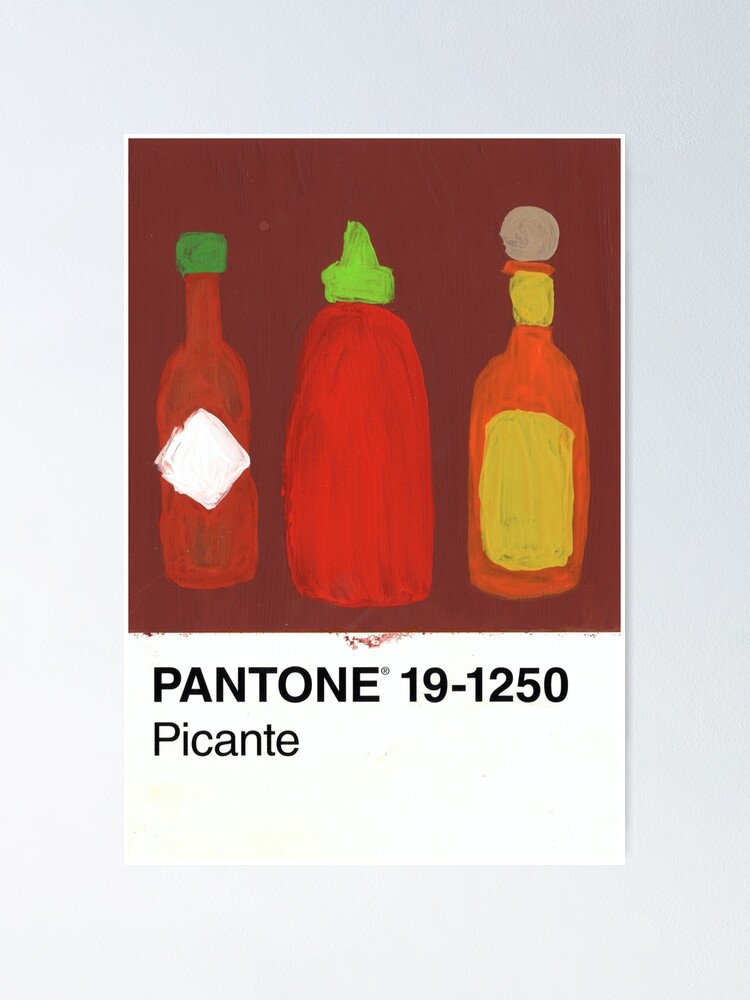 "Pantone Painting of Hot Sauces" Poster by watercolornikki | Redbubble