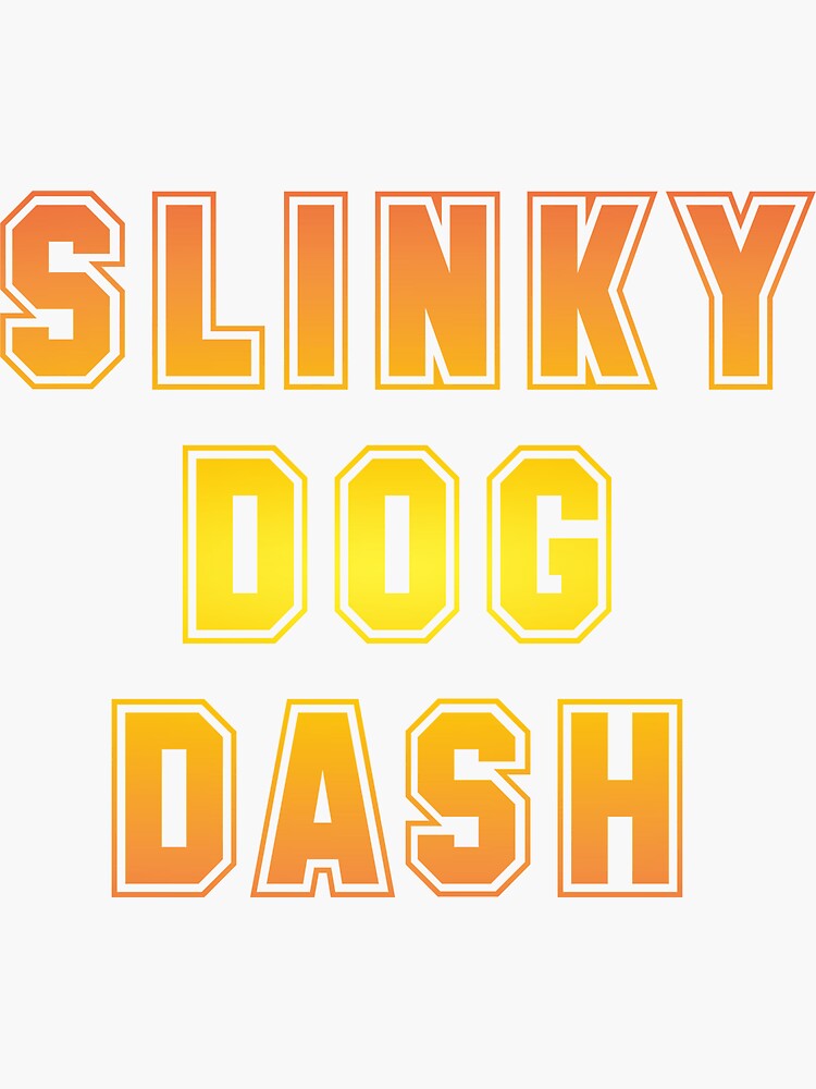 "Slinky dog dash" Sticker for Sale by broadwaygirl142 | Redbubble