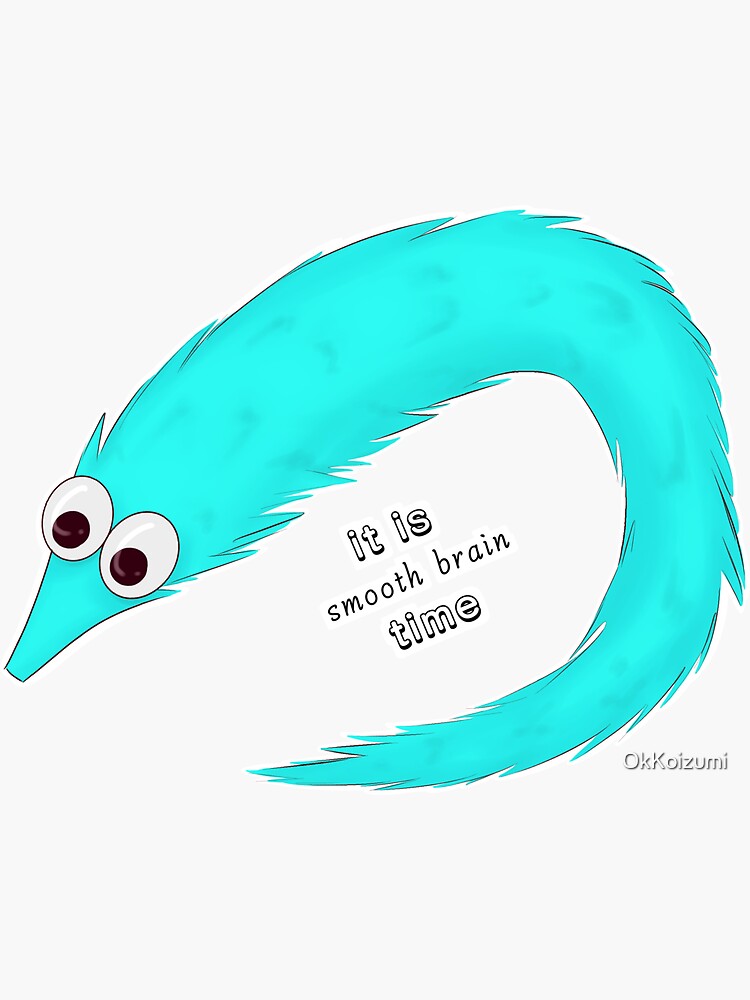 "Smooth Worm - Aqua" Sticker for Sale by OkKoizumi | Redbubble
