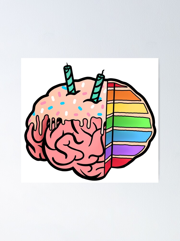 Póster «¡Feliz día del cerebro!» de Nayohmee | Redbubble