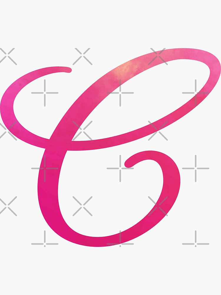 "Letter C in Pink - Monogram " Sticker by Star58 | Redbubble