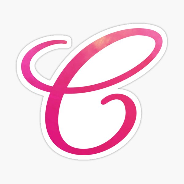 "Letter C in Pink - Monogram " Sticker by Star58 | Redbubble