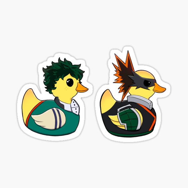 "Deku and Kacchan Rubber Ducks" Sticker for Sale by CandiGribbs | Redbubble