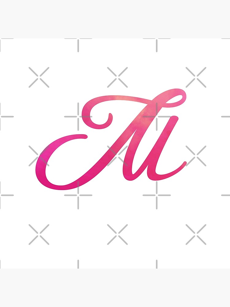 "Letter M - Pink Monogram " Poster by Star58 | Redbubble