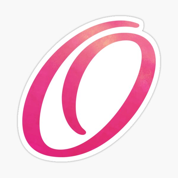 "Letter O - Pink Monogram " Sticker by Star58 | Redbubble