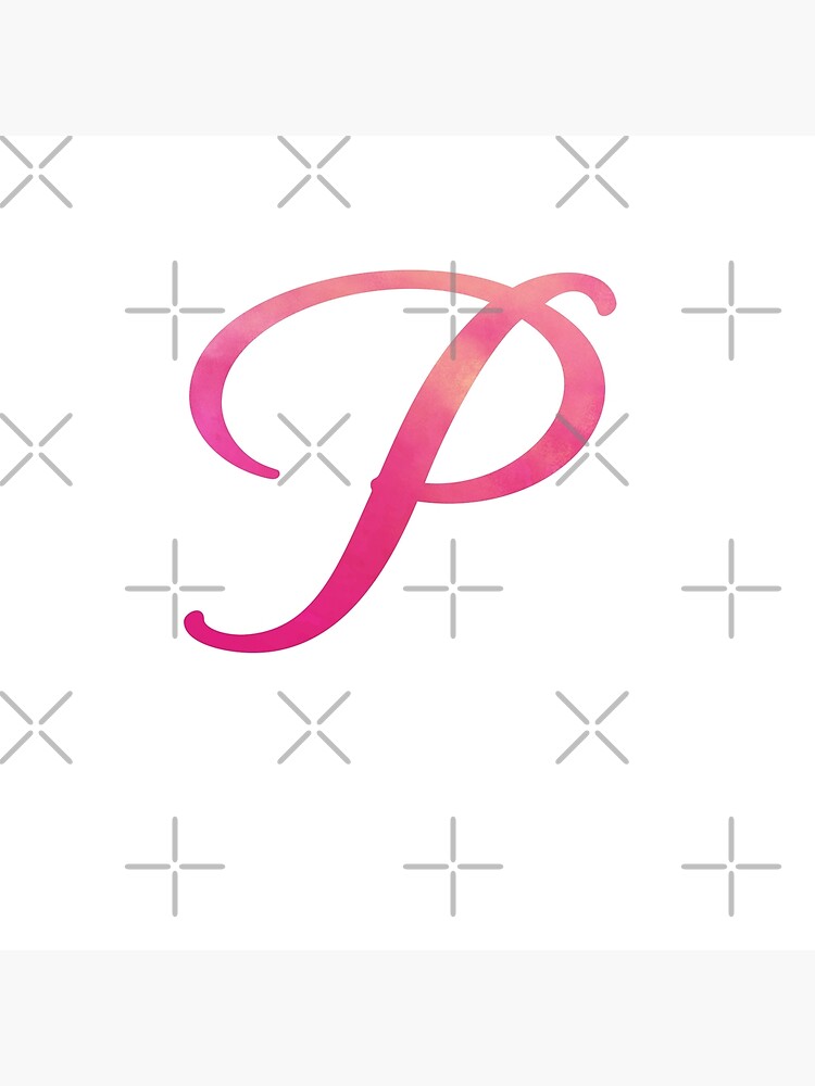 Póster «Monograma de la letra P, diseño personalizado de color rosa» de ...