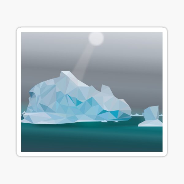 "Low Poly Iceberg 03" Sticker for Sale by Sonniewing | Redbubble