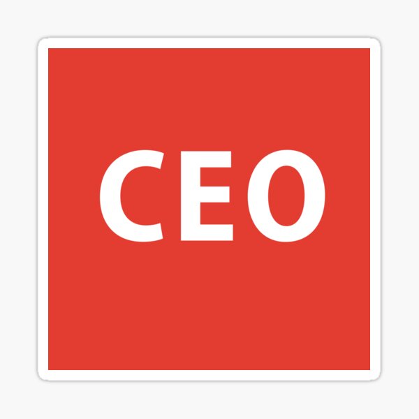 "Startup CEO " Sticker by ww-lens | Redbubble