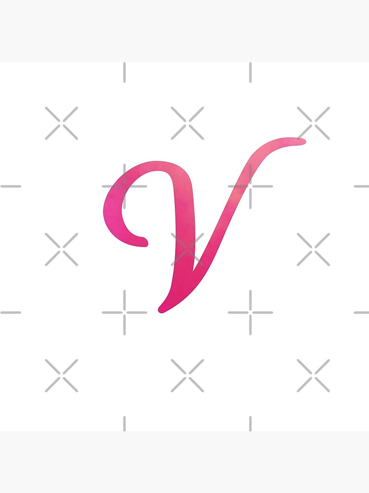"Letter V Pink Monogram " Poster by Star58 | Redbubble