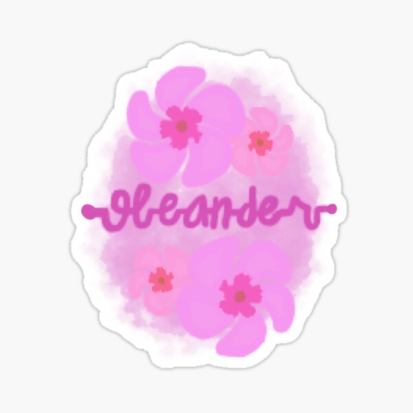 Oleander Sticker For Sale By Fensflorals Redbubble