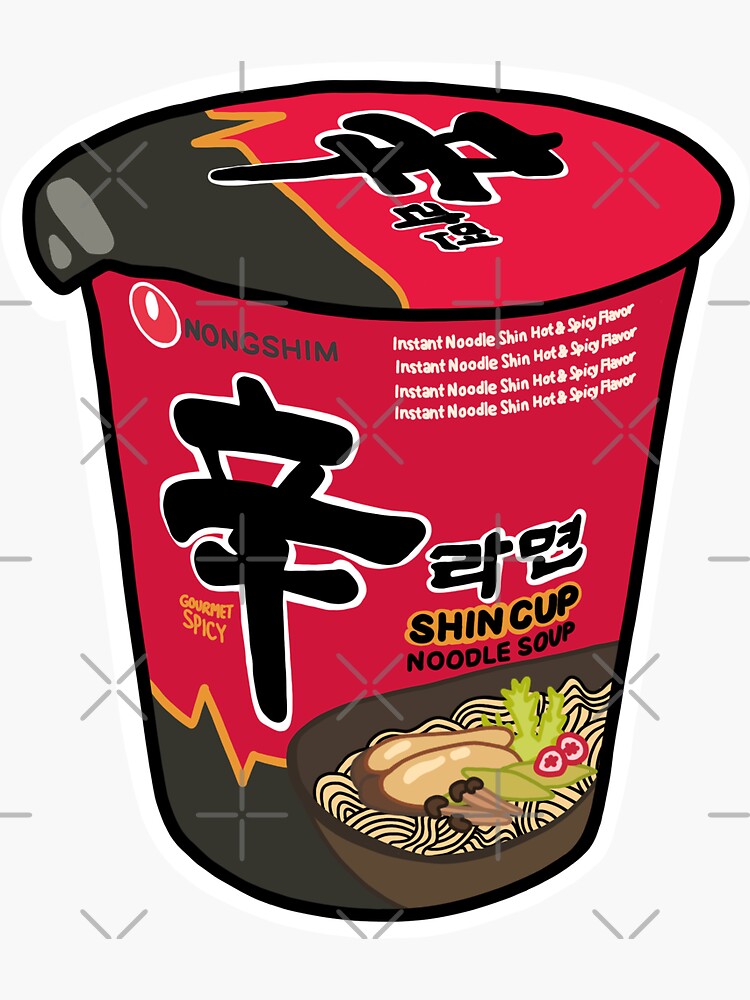 "Shin Ramen Cup" Sticker for Sale by jesstothepark | Redbubble