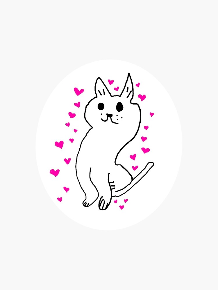 "Zeke The Cat " Sticker for Sale by radanesprints | Redbubble