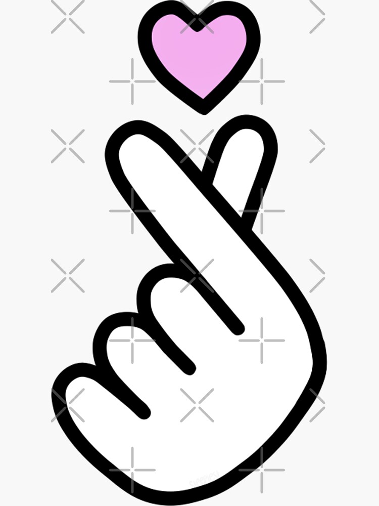 "heart hand" Sticker for Sale by sleepiest | Redbubble