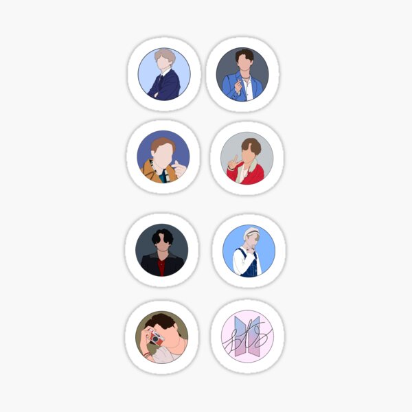 "BTS: Bangtan Circle Pack" Sticker by gracefqw | Redbubble