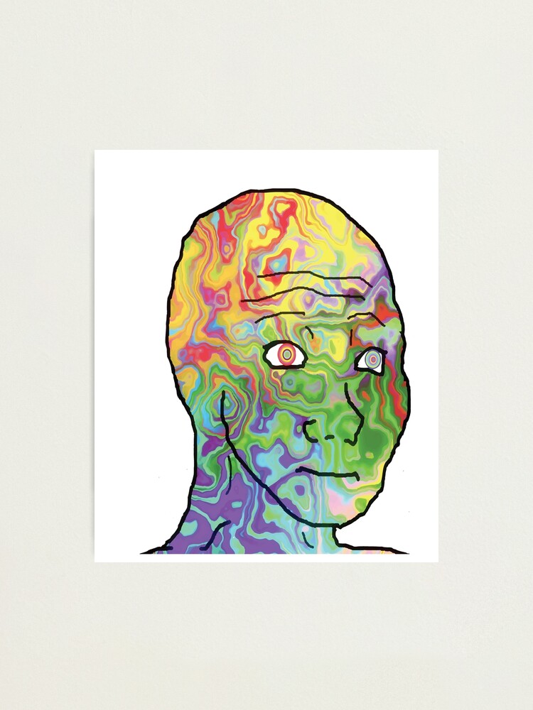 Lámina fotográfica «Wojak Psychedelic Trippy Meme Doomer Nihilismo» de ...