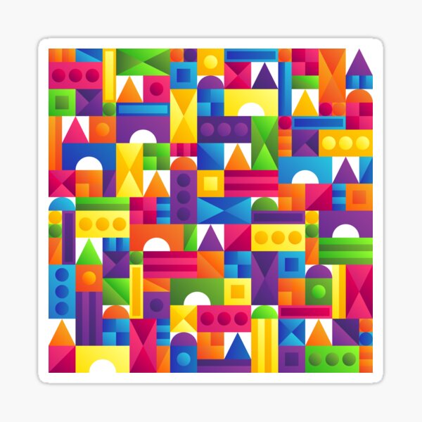 "Building Blocks" Sticker for Sale by robyriker | Redbubble