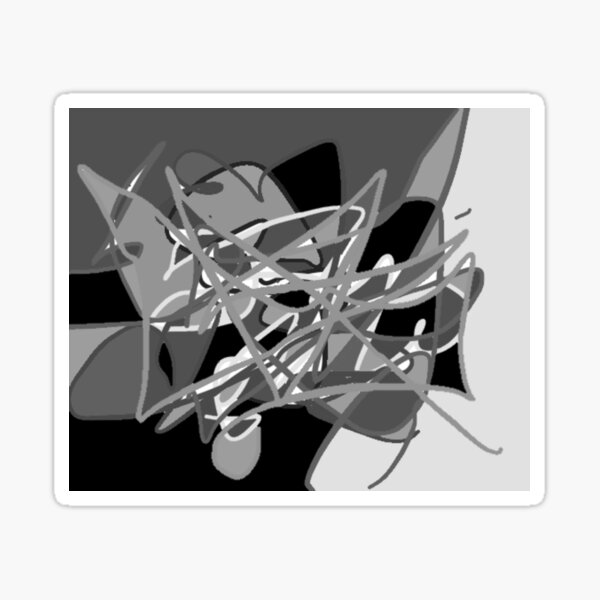 "Black and White Scribble " Sticker for Sale by DianeBP | Redbubble