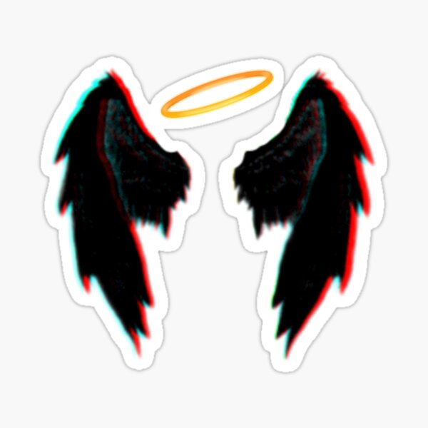"Angel wings with halo ( Fallen Angel )" Sticker for Sale by JiezzelMae ...