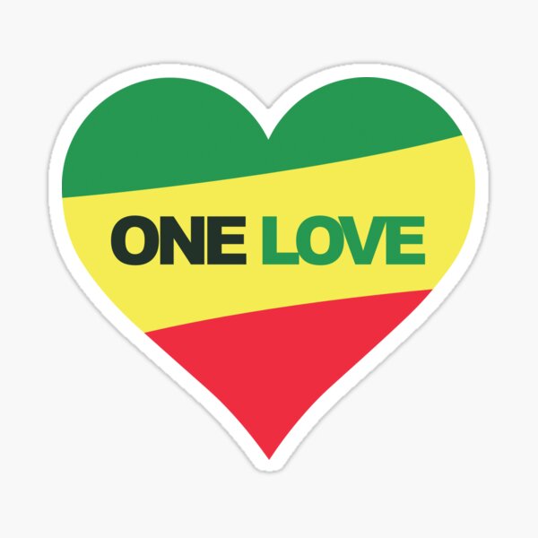"One Love Heart" Sticker for Sale by BuickRasDesign | Redbubble