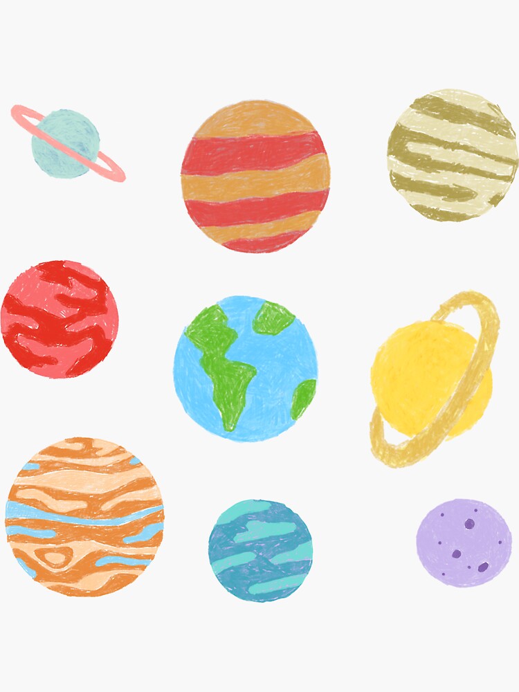 "Planet Scribbles" Sticker for Sale by ScribbleKiddo | Redbubble