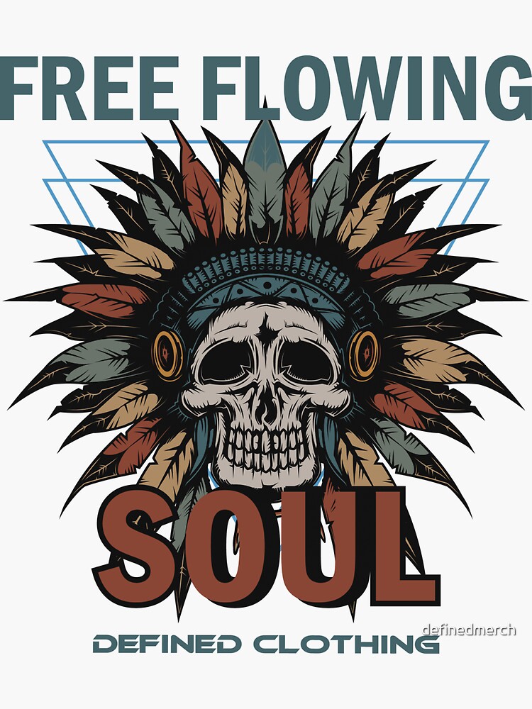 "Free Flowing Soul" Sticker for Sale by definedmerch | Redbubble