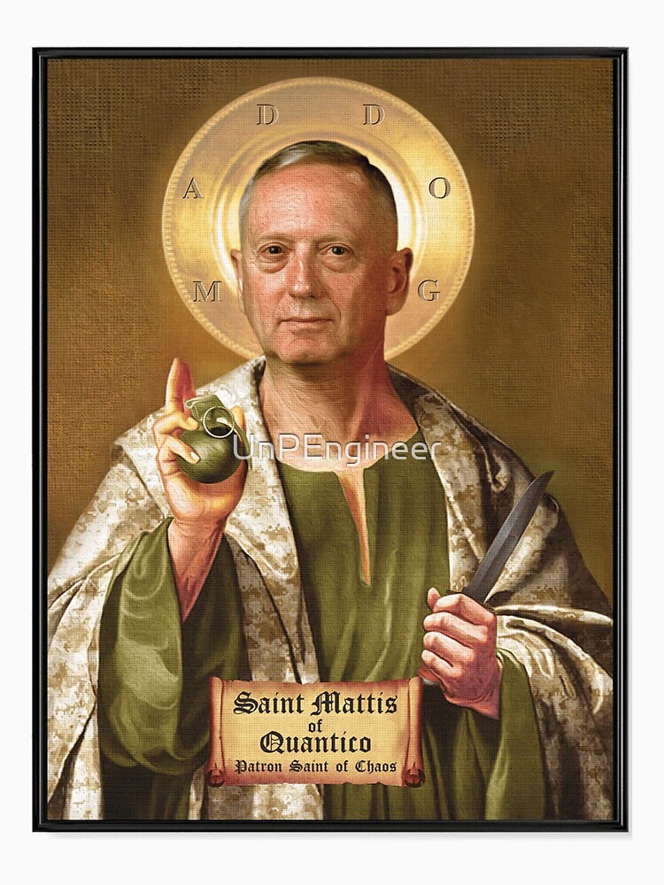 "Saint Mattis of Quantico, Patron Saint of Chaos" T-shirt for Sale by ...