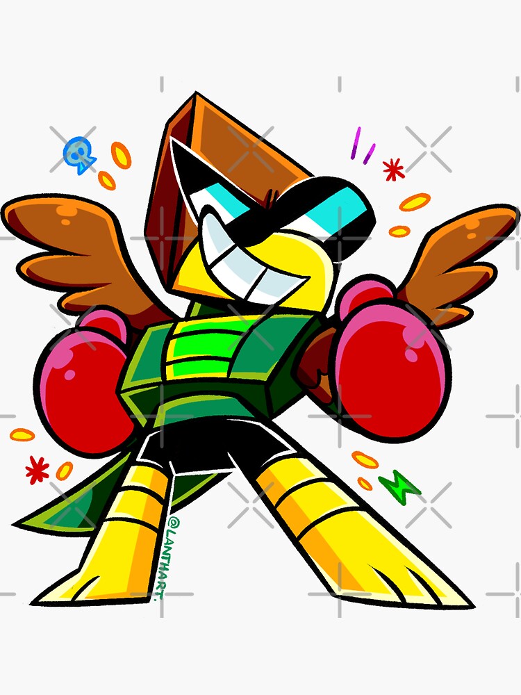 "Hawkodile" Sticker for Sale by Lanthart | Redbubble