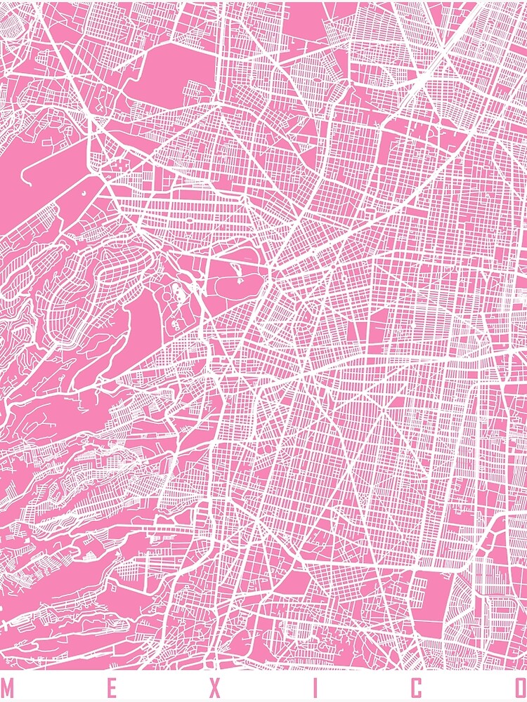 Póster «Mapa de México rosa» de mapsart | Redbubble