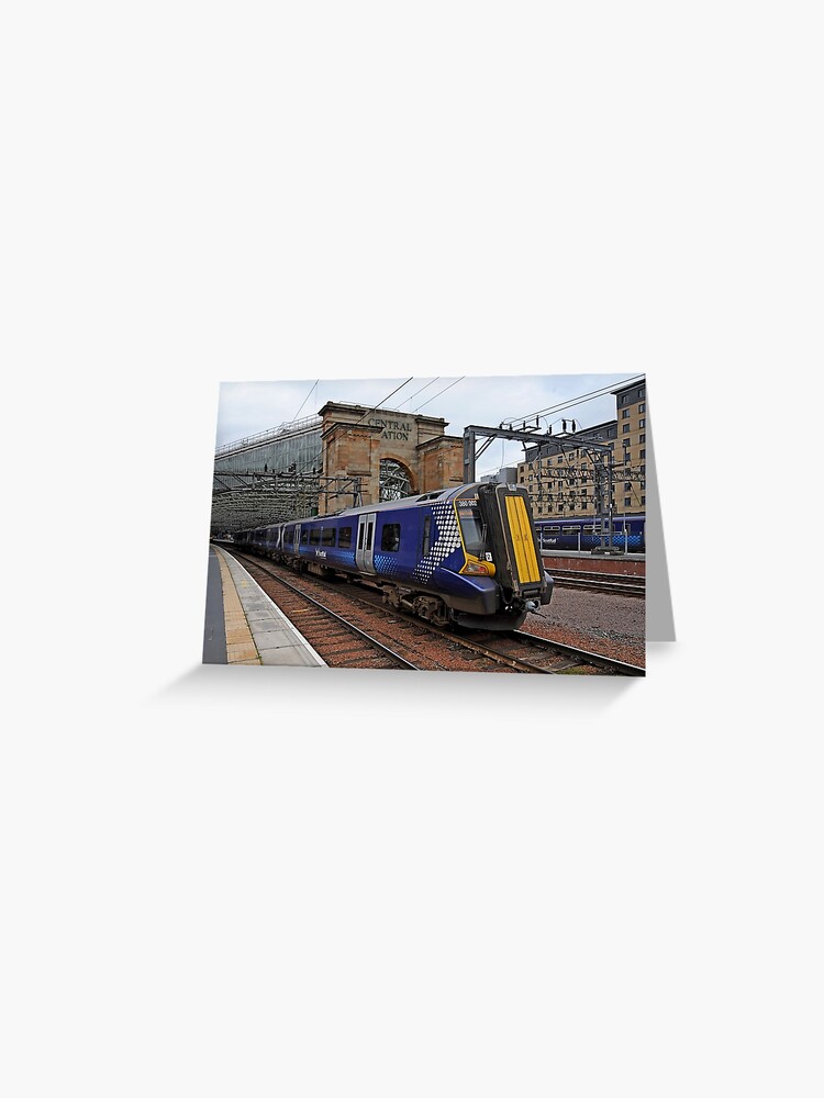 "Scotrail Class 380 at Glasgow Central" Greeting Card for Sale by ...