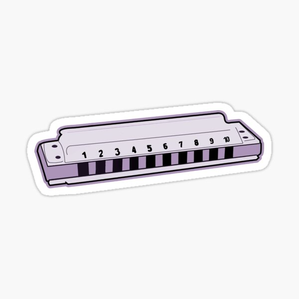 "purple HARMONICA sticker art by TIRED STARLING" Sticker for Sale by ...
