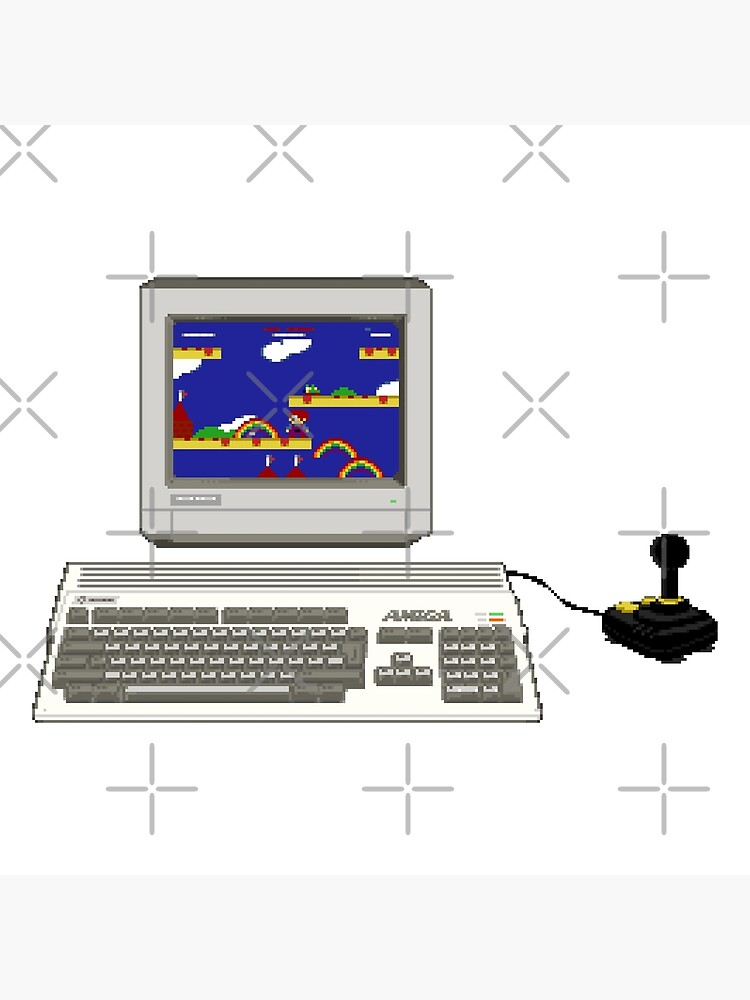 "Commodore Amiga 1200 Retro Gaming - Original Pixel Art" Canvas Print ...