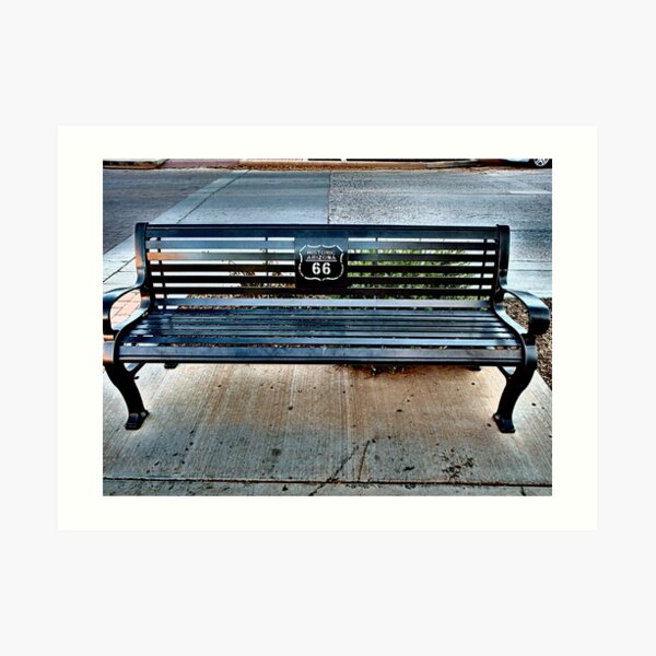 "Route 66 Bench, Winslow, Arizona" Art Print for Sale by southwestsun ...