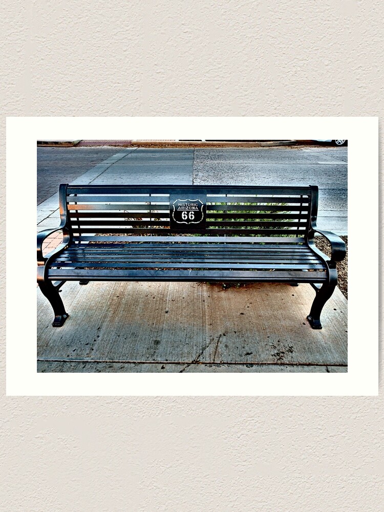 "Route 66 Bench, Winslow, Arizona" Art Print for Sale by southwestsun ...