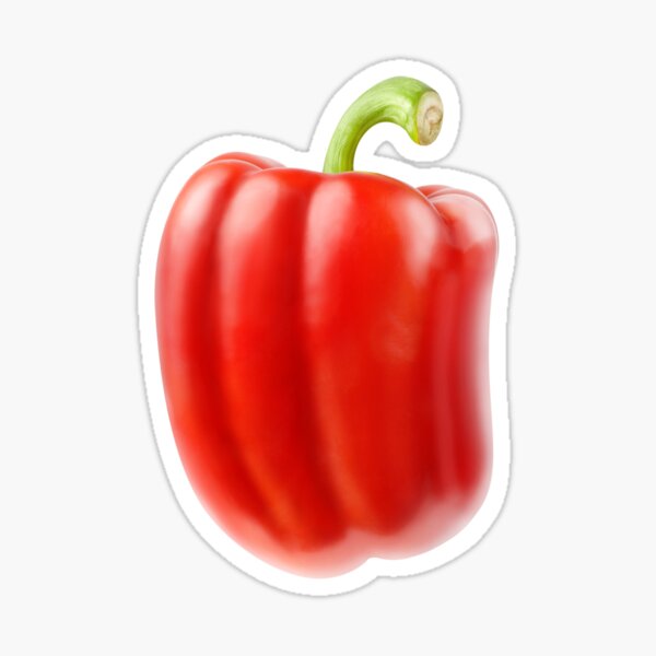 "Red bell pepper" Sticker by 6hands | Redbubble