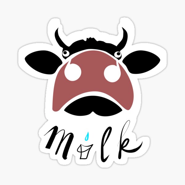 "Black cow" Sticker for Sale by orangerinka | Redbubble