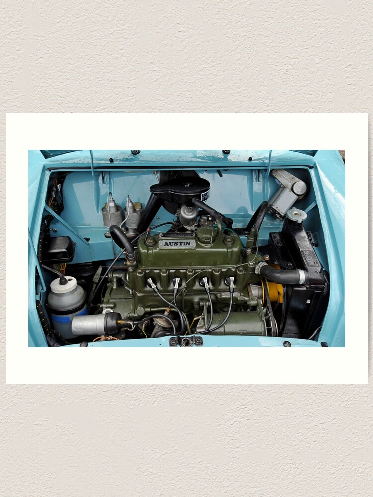 "Classic Mini engine bay" Art Print for Sale by Scenebyrail | Redbubble