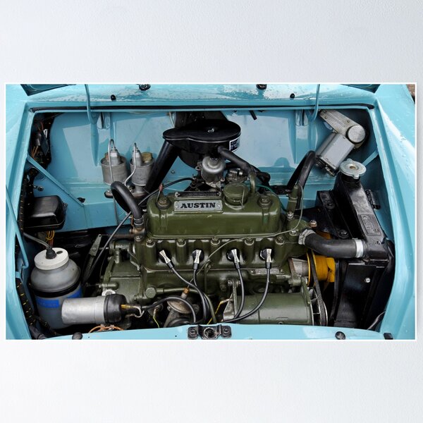 "Classic Mini engine bay" Poster for Sale by Scenebyrail | Redbubble