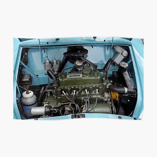 "Classic Mini engine bay" Poster for Sale by Scenebyrail | Redbubble