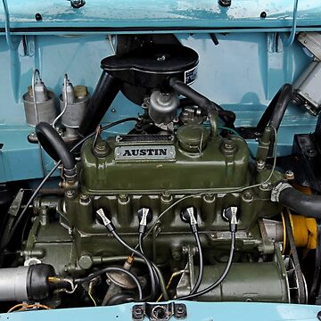 "Classic Mini engine bay" Sticker for Sale by Scenebyrail | Redbubble