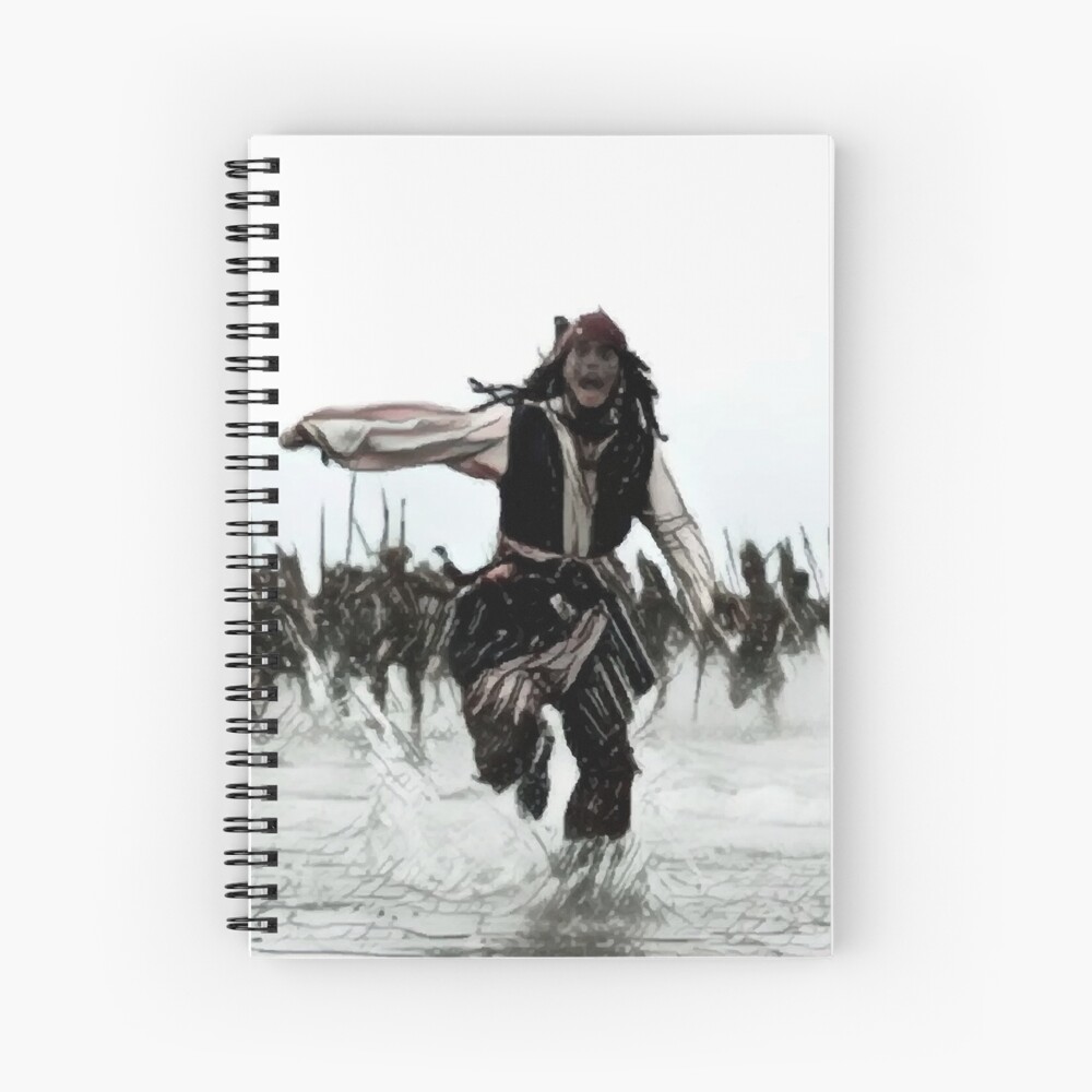 "Captain Jack Sparrow - Pirates of the Caribbean" Spiral Notebook by ...