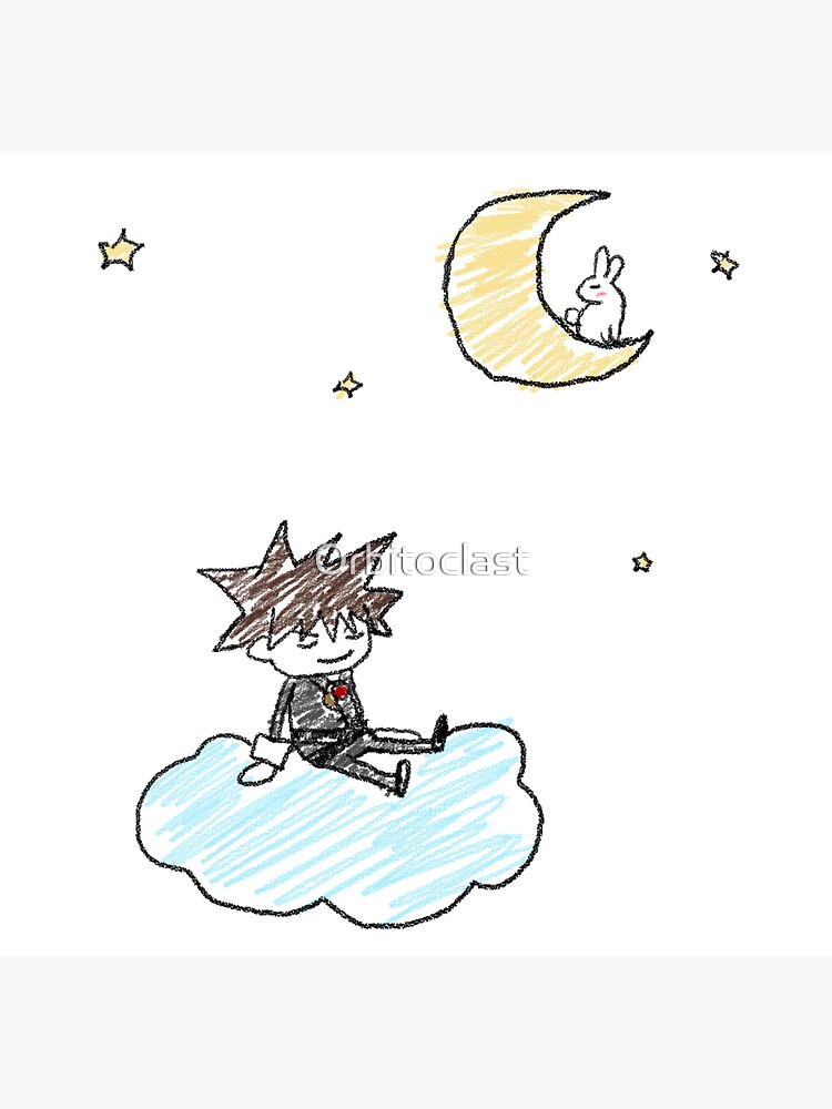 "Yuri Hyuga with moon bunny" Sticker for Sale by Orbitoclast | Redbubble