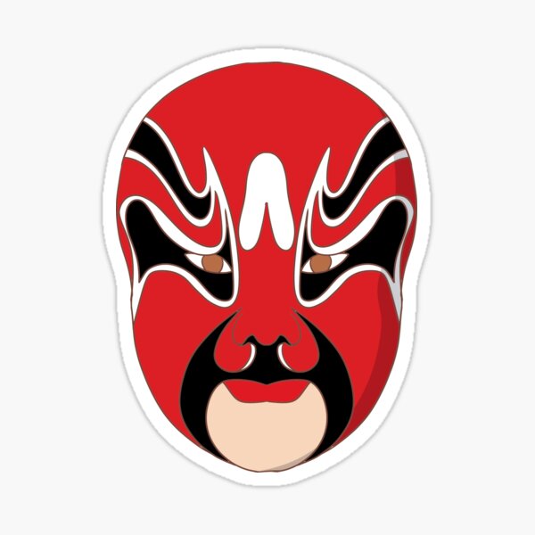"Beijing Opera mask China culture facial painting" Sticker for Sale by ...
